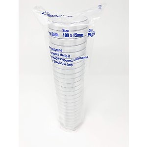 EZ BioResearch Petri Dish with Lid, 100 mm/15 mm, Sterile, 25/Pack