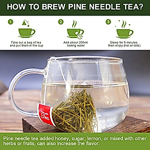 Organic Pine Needle Tea Bags, Natural Herbal Caffeine Free Teabag, Premium Pine Needles 30 Tea Bag - Strengthens Immunity