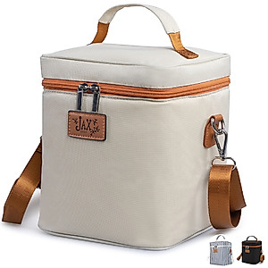 Jax 2020 Breastmilk Cooler Bag - Breastmilk Storage Container for 6 Tall Bottles or Breastmilk Storage Bags - Keeps Breast Milk Storing Bags or Formula Cold - Shoulder Bag, Mesh Pocket for Ice Pack