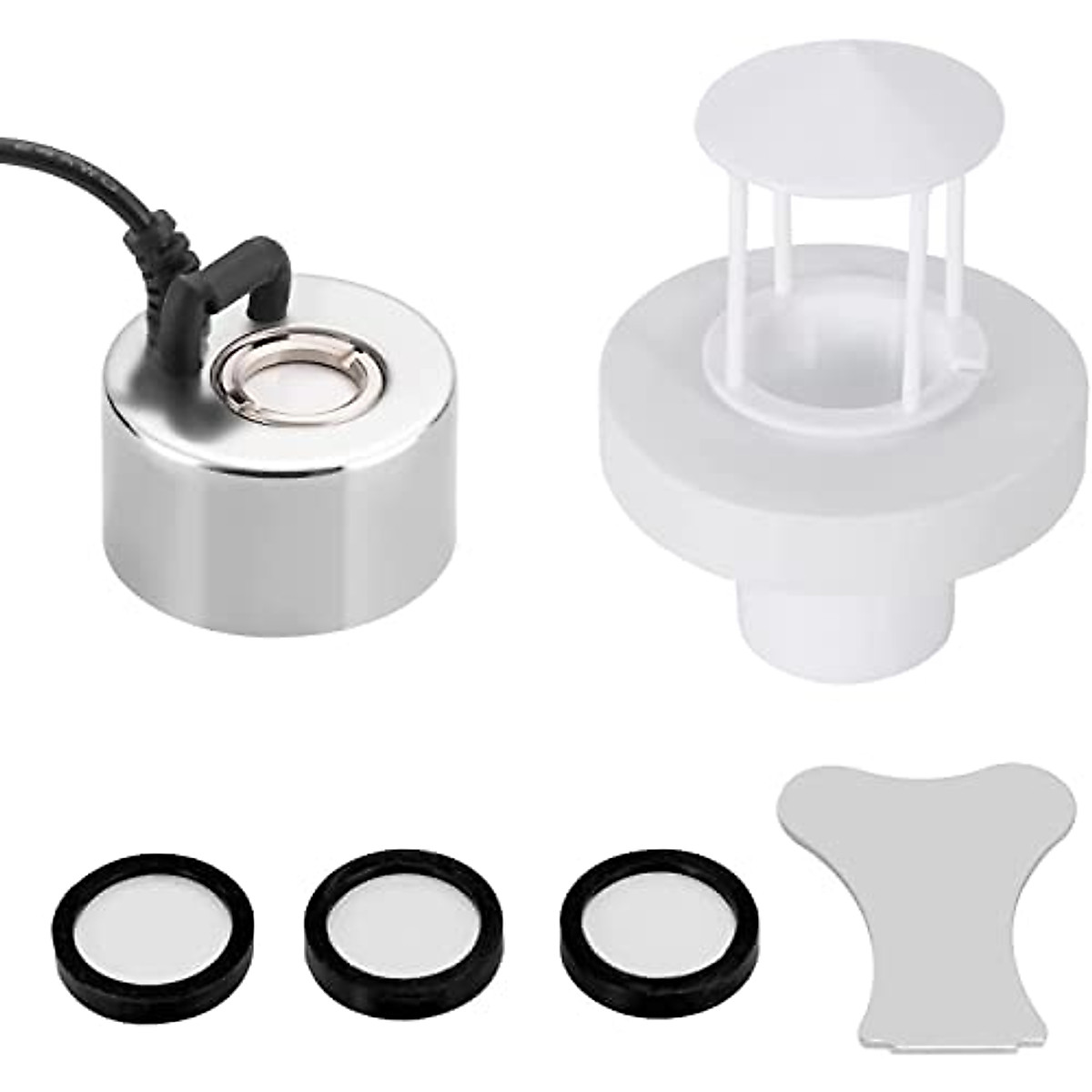 Mxmoonant Mist Maker 350ml/H, Halloween Party Ultrasonic Pond Fogger Aluminum Mister with Splash Guard for Water Fountain Rockery Holidays Decoration