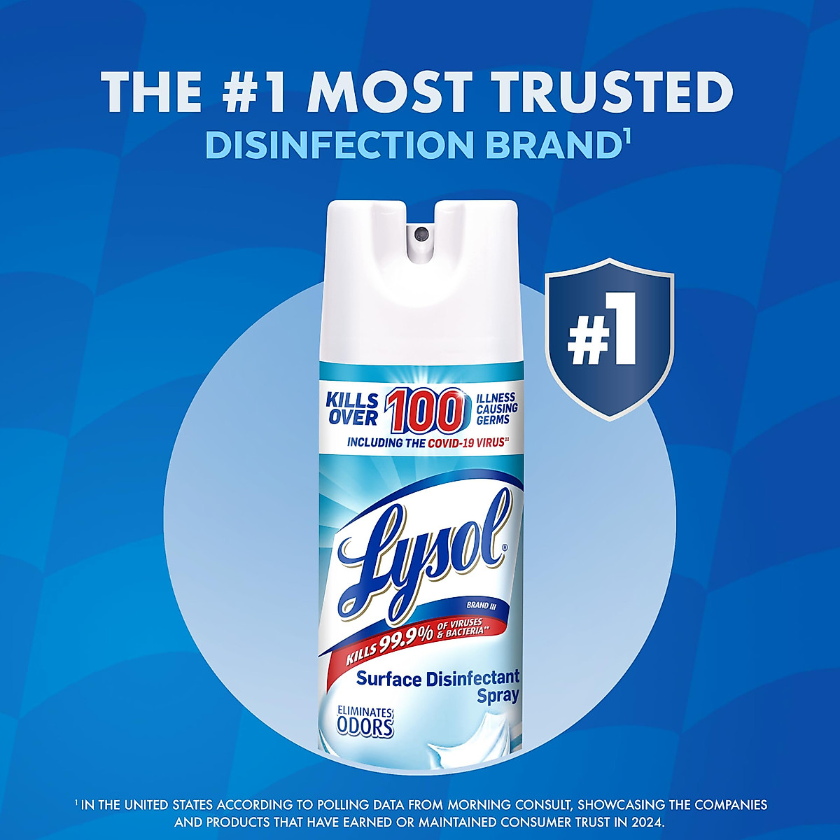 Lysol Disinfectant Spray, Sanitizing and Antibacterial Spray, For Disinfecting and Deodorizing, Crisp Linen, 19 fl oz (Pack of 12)