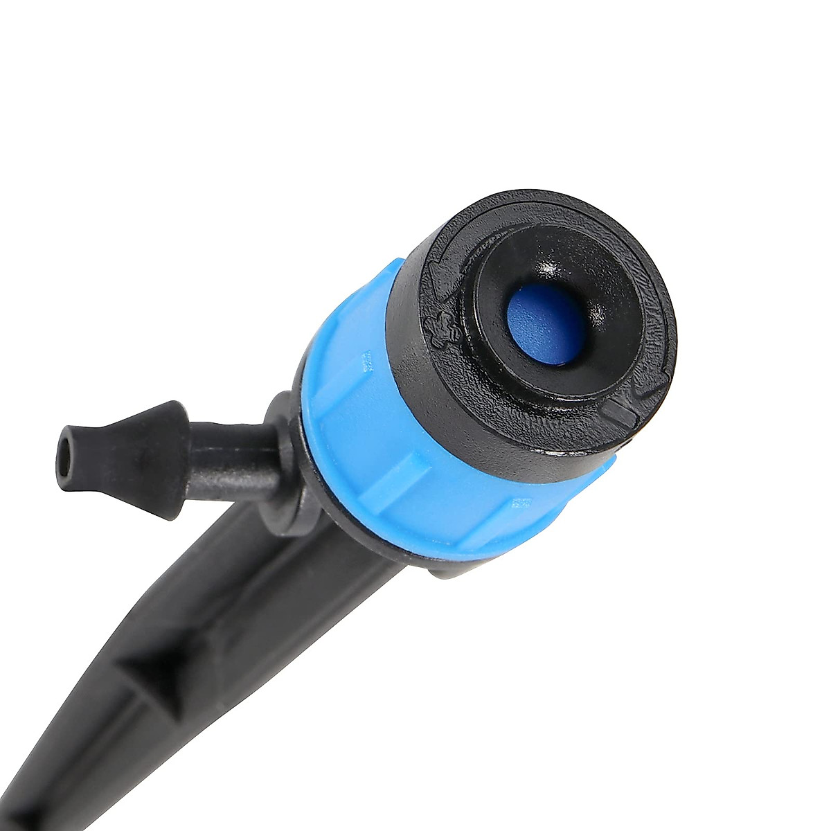 MUKLEI 200 Pcs 5" Drip Emitters Fan Shape, Drip Irrigation Emitters Vortex with Stake, 360 Degree Fan Shape Adjustable Water Flow Irrigation Drippers for 1/4 Inch Irrigation Tube Hose