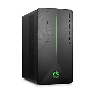 HP Pavilion Gaming PC Desktop Computer, AMD Ryzen 5 2400G, AMD Radeon RX 580, 8GB RAM, 1TB hard drive, Windows 10 (690-0020, Black)