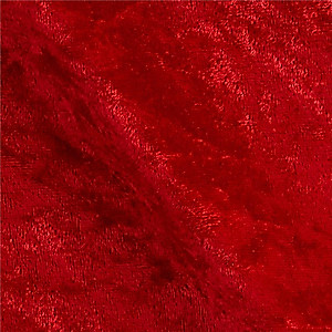 Stretch Panne Velvet Velour Red, Fabric by the Yard