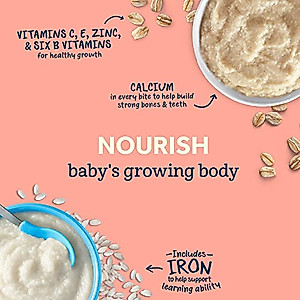 Gerber Baby Cereal Lil Bits, Crawler, Grain & Grow, Oatmeal Banana Strawberry, 8 Ounce