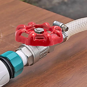 STSTR 2PCS Outdoor Faucet Handles, 6 x 6 mm Square Stem Hole Round Wheel Hose Bib Handle, Red Water Spigot Handle, Rustproof Outdoor Faucet Valve Replacement Parts for Garden Bathroom