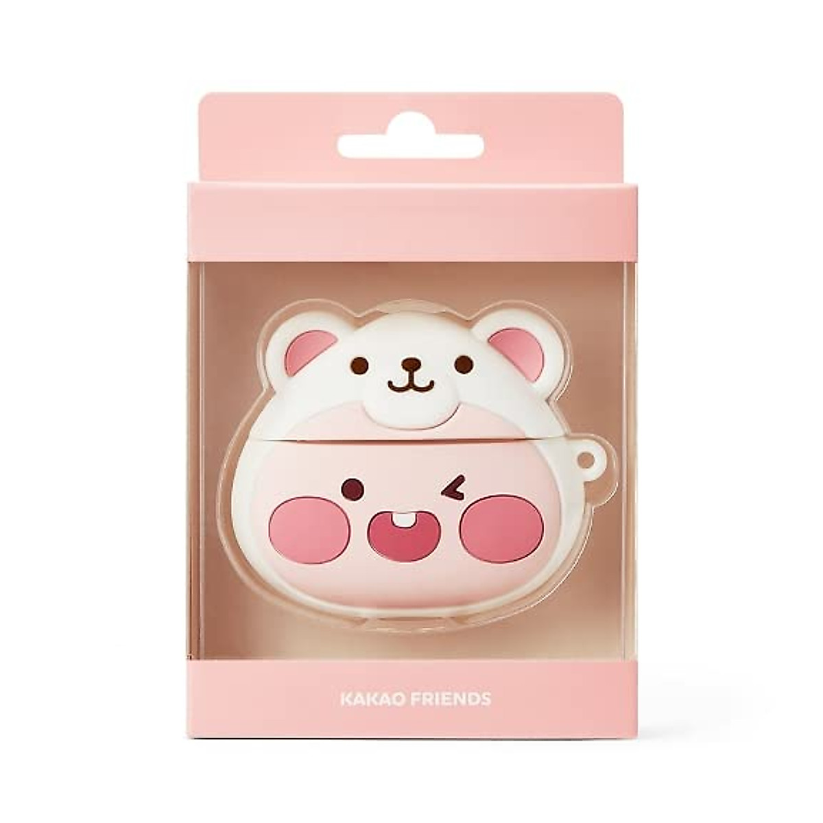 KAKAO Official Merchandise- Snow Village Theme Cases Compatible with Airpods 3rd Generation-Ryan in Penguin Costume and Apeach in Polar Bear Costume (Polar Bear Apeach)