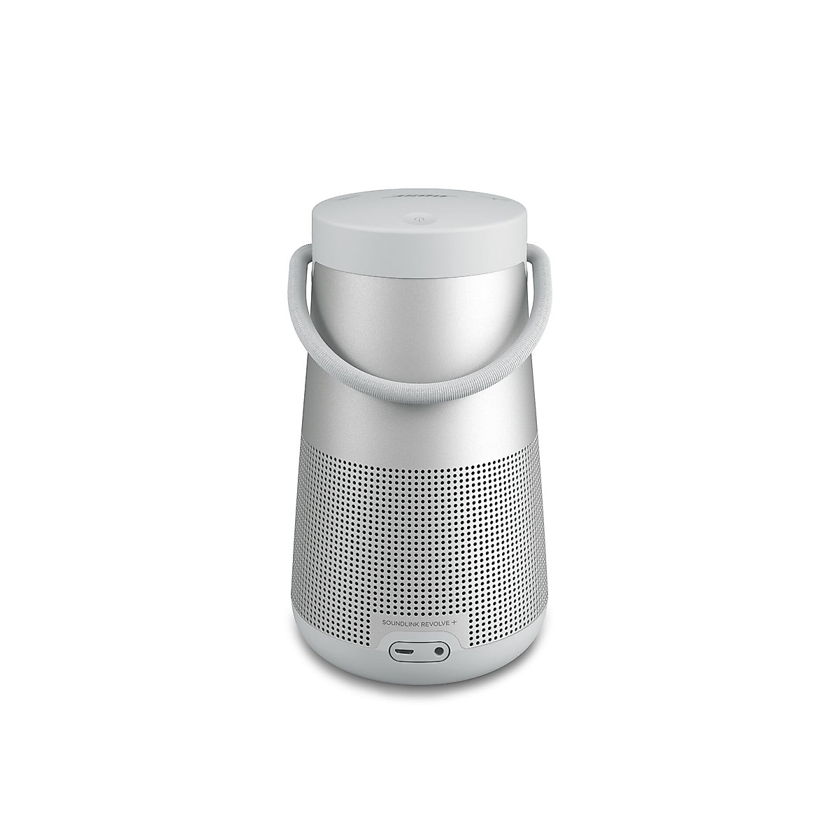 Bose SoundLink Revolve+ (Series II) Bluetooth Speaker, Portable Speaker with Microphone, Wireless and Water Resistant with 360 Degree Sound, Long Lasting Battery and Handle, Silver
