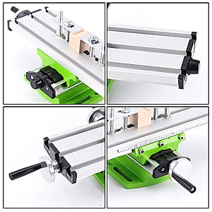 ZOENHOU 12.2 Inch Milling Machine Worktable, Precise Adjustive Multifunction Drill Vise Fixture Working Table, Compound Slide Table Cross X Y Vise for Drill Press Bench