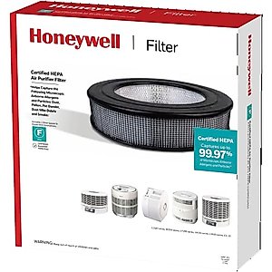 Honeywell HRF-F1 Universal 14" Air Purifier Replacement HEPA Filter F, 1-Pack, White - Airborne Allergen Air Filter Targets Wildfire/Smoke, Pollen, Pet Dander, and dirt