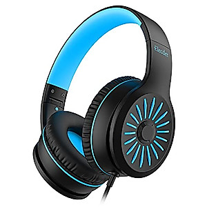 ELECDER i45 On-Ear Headphones with Microphone - Foldable Stereo Bass Headphones with No-Tangle 1.5M Cord, 3.5MM Jack, Portable Wired Headphones for School/Kids/Teens/Smartphones/Travel/Tablet - Black