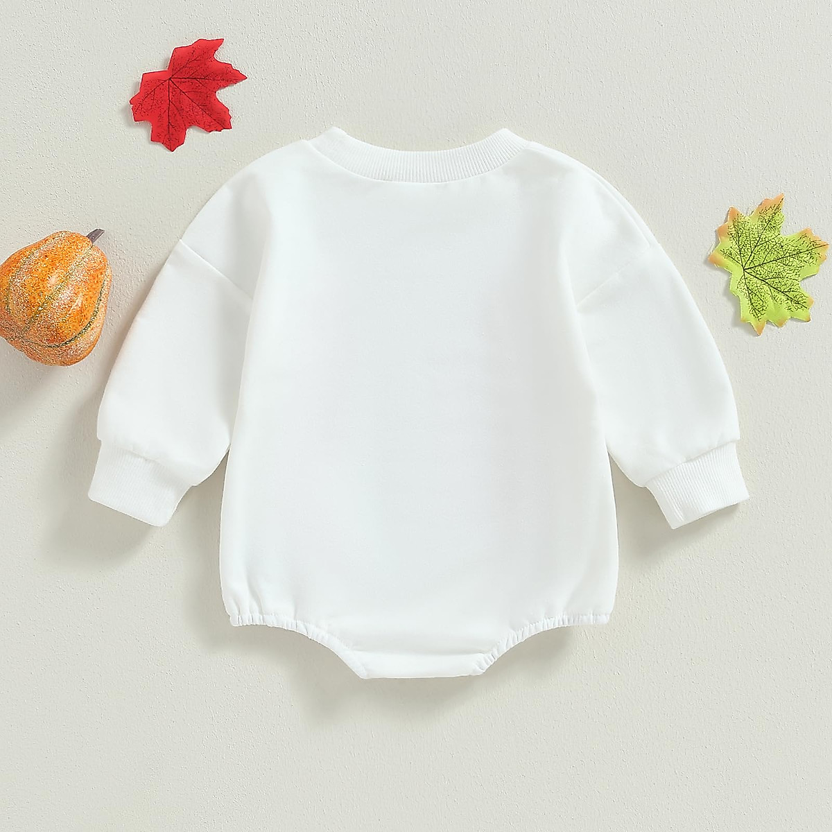 Karuedoo Halloween Baby Boy Girl Clothes Pumpkin Romper Sweatshirt Romper Crewneck Oversized Long Sleeve Bodysuit Outfit (On Wednesdays We Wear Pink, 0-3 Months)