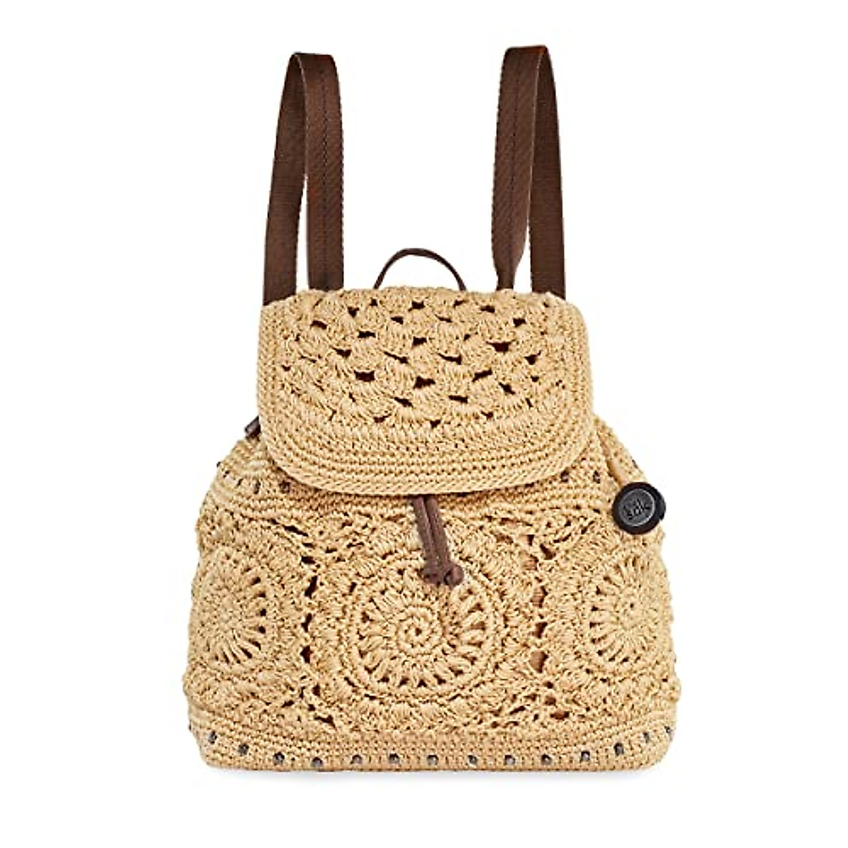 the sak womens Hand-crochet Sayulita Hand Crochet Backpack, Marzipan Medallion, One Size US