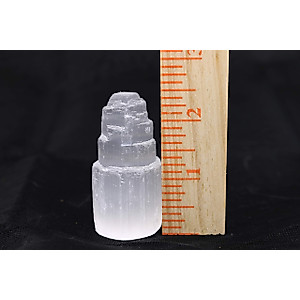 Selenite Crystal Tower for Reiki, Healing, and Energy Charging | Made in Morocco | Selenite Iceberg Charging Towers Crystal Skyscraper (2 Inch)