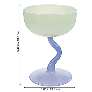 UPKOCH Trifle Bowl Trifle Bowl Mini Frodge Footed Ice Cream Cup Glass Dessert Cup Fancy Cocktail Glasses Decorative Bowl for Parfait Sundae Pudding Mousse Blue Trifle Bowl Mini Frodge Mini Frodge