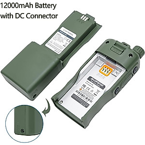 Baofeng AR-152 Original Battery BL-152 Li-ion Extend Battery Large Capacity Compatible with AR-152 Tactical Walkie Talkie Support USB Charger(2Pack,Green)