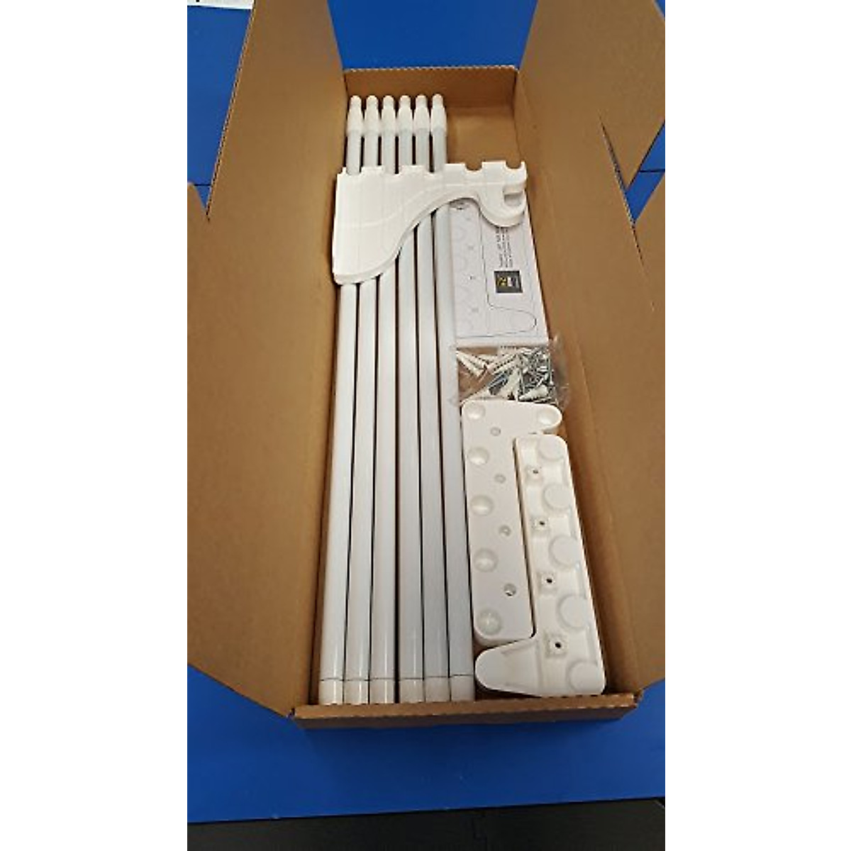 EZ Shelf DIY Expandable Closet Shelf and Rod - 41.5” - 74” -White- Mounts to 1 Sidewall and Backwall