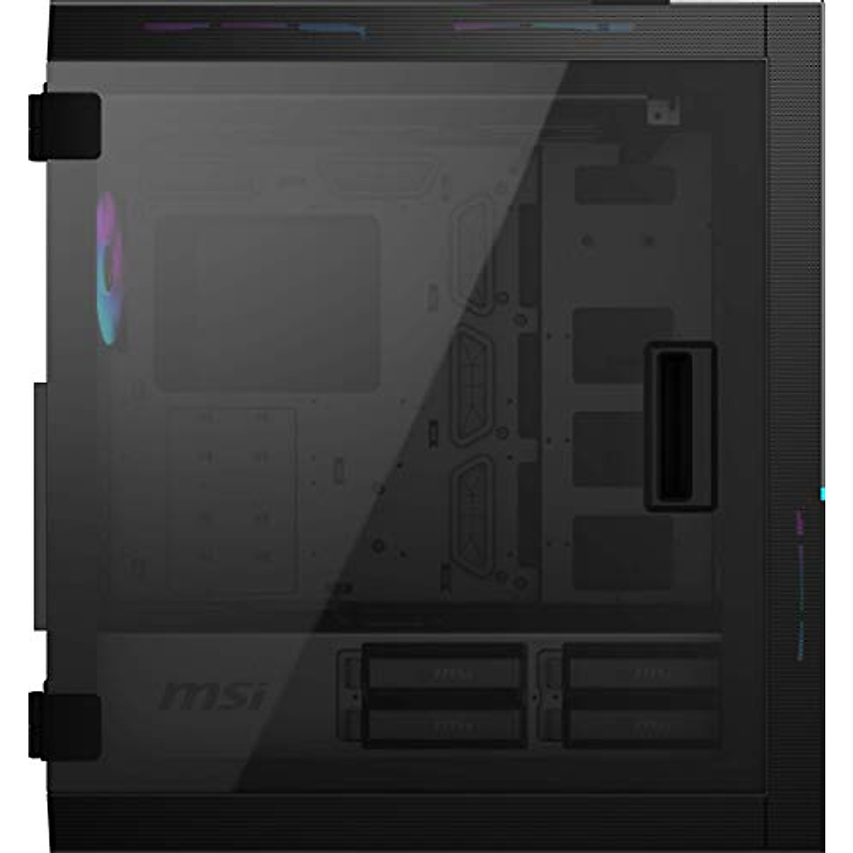 MSI MPG SEKIRA 500X Full Tower Gaming Computer Case (Black, 3X 200mm ARGB + 1x 200mm + 1x120mm ARGB Fans, 8 Channel ARGB Hub, USB Type-C, Tempered Glass, MSI Center, E-ATX, ATX, mATX, Mini-ITX)