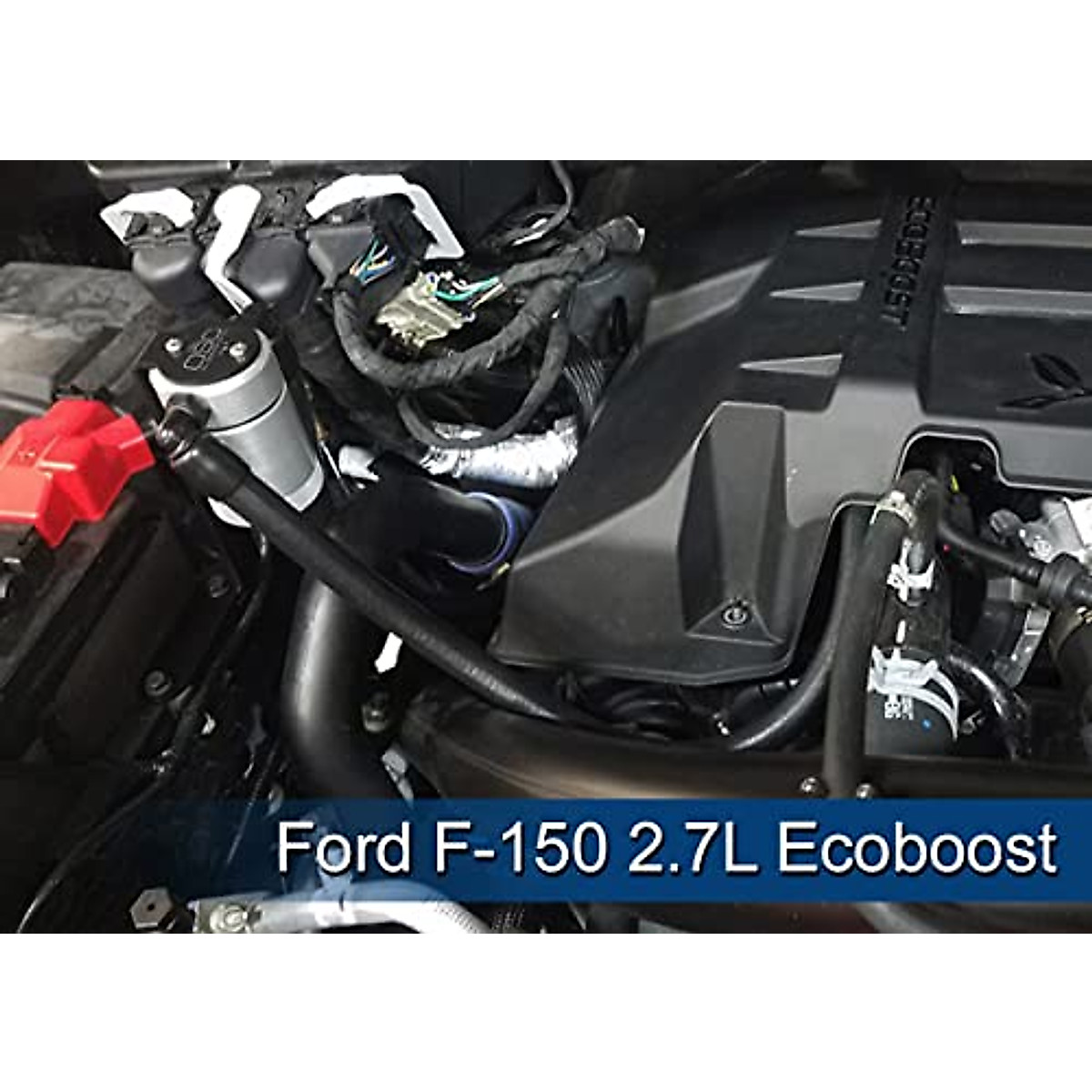 J&L Oil Separator Co. 3.0 Oil Separator Compatible with the 2011-2024 F-150 2.7L/3.5L/5.0L; '18-'21 Expedition Passenger Side (Silver)