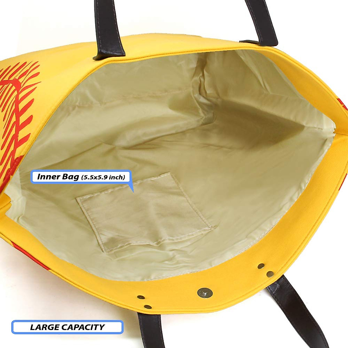 Birsppy Me Plus Sports Baseball-Softball Design Tote Hand Bags/Fashion Shoulder Bags/X-Large 21 IN. (Softball)