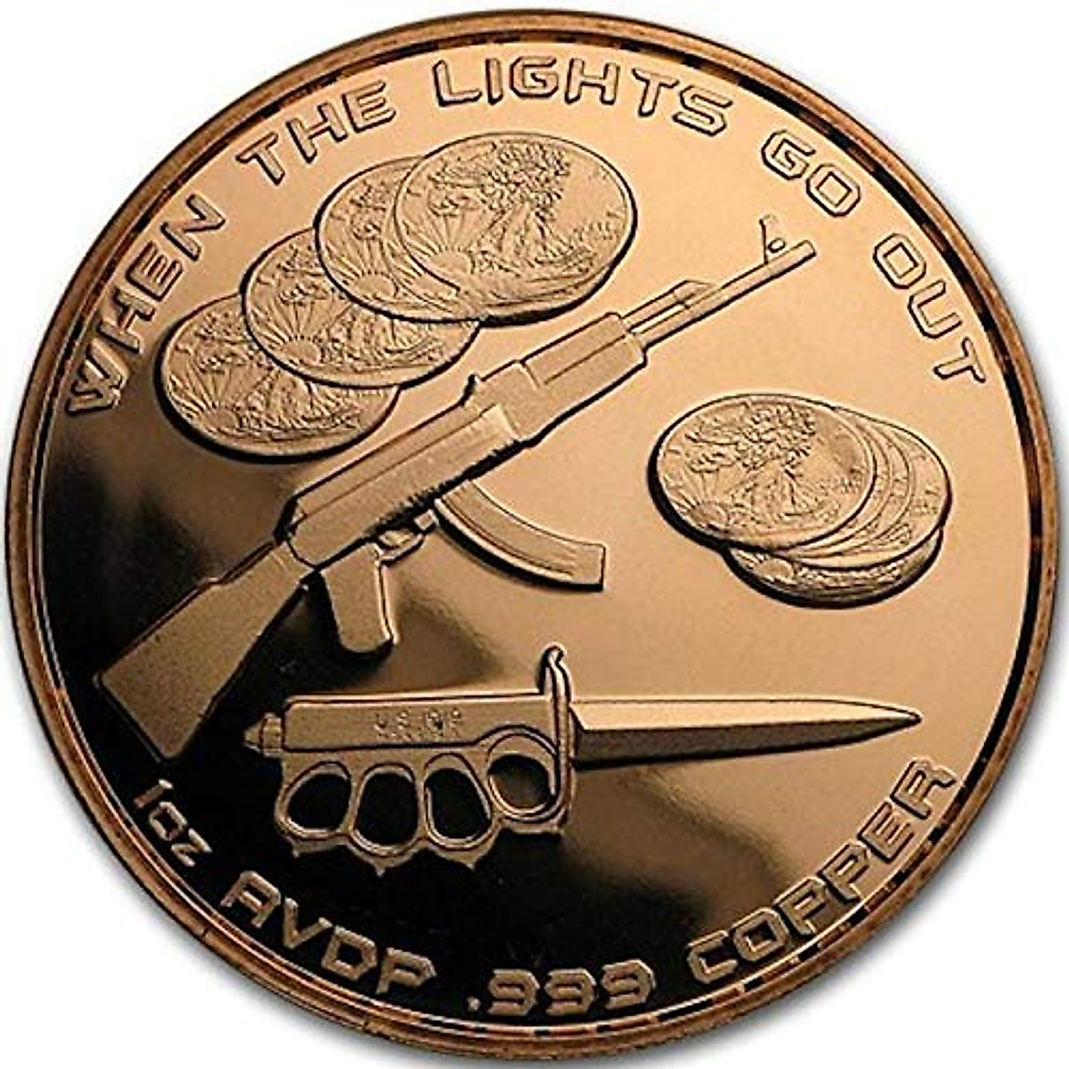 1 oz .999 Pure Copper Round/Challenge Coin (Death from Above)