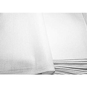 Atlas White Huck Towels, All Cotton, 16x26 inch (12 Pack)