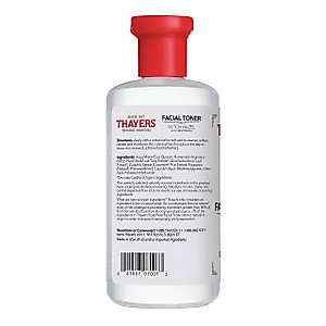 THAYERS Alcohol-Free, Hydrating Cucumber Witch Hazel Facial Toner with Aloe Vera Formula, Vegan, Dermatologist Tested and Recommended, 12 Oz