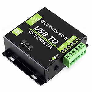 waveshare USB to RS232 / RS485 / TTL (UART) Industrial Isolated Converter with Original FT232RL Inside Aluminium Alloy Enclosure Power/ADI Magnetical Isolation,TVS Diode