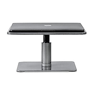 Mount-It! Adjustable Height Laptop Stand for MacBook Pro | Wide Platform Laptop & Monitor Desk Riser | Ergonomic Desk Riser Stand for MacBook and 11-15 Inch Laptops | 24-32 Inch Monitor Stand Riser