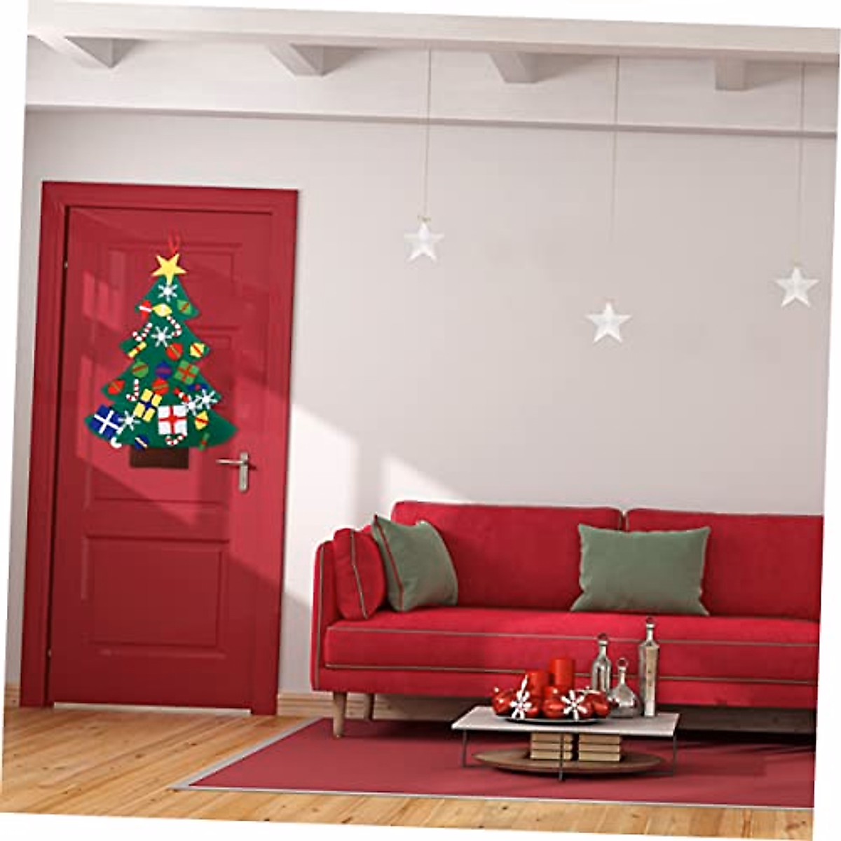 Christmas Decoration for Kids Toddler Gift Kids Decor Xmas Gifts Christmas Tree Countdown Calendar Handmade Xmas Ornament Christmas Ornaments Felt Christmas Tree Home Door 3d