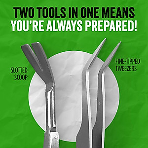 BUG BITE THING Tick Remover Tool for People & Pets, Patented Two Sided Stainless Steel Design with Fine Tipped Tweezers, Formerly Known as TickEase