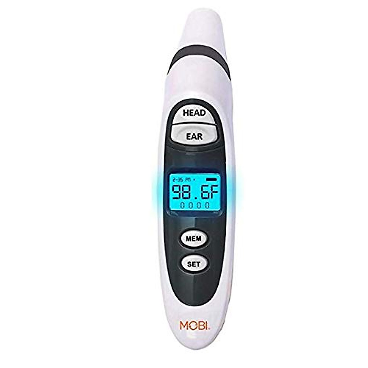 MOBI DualScan Prime 2-in-1 Ear & Forehead Digital Thermometer with Food & Bottle Readings, 6+ Features