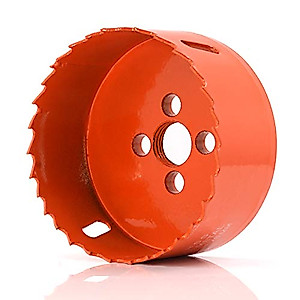 Koopi 3-1/2" BI-Metal Hole Saw with Arbor and Replacement Pilot Drill Bit, 89mm Diameter Hole Cutter for Easily Drilling Wood, Plastic, Thin Metal(3.5 inch)