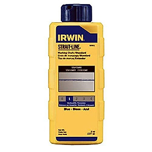 IRWIN Tools STRAIT-LINE Standard Marking Chalk, Blue, 4-ounce (64801ZR)