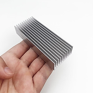 Awxlumv 2Pcs Aluminum Heatsink 100 x 40 x 20mm/ 3.94x1.57x0.79 inch Heat Sink Chipset Diffusion Cooling Fin Comb Heat Sinks Cooler for LED Peltier Thermal Module Tec1-12706 High Power Amplifi