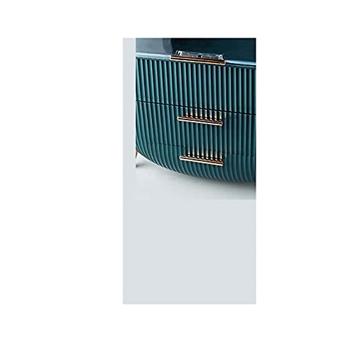 TUOZHE Jewellery Box, Storage Box Large Capacity Waterproof and Dustproof Vanity Box Bathroom Desktop Skin Care Storage Drawer (Color : Green)