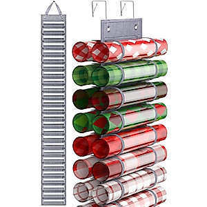 CareforYou Vinyl Roll Holder, Vinyl Storage Organizer with 48 Roll Compartments for Large Vinyl Rolls,Door/Closet Hanging/Wall Mounting Vinyl Holder,Space Saving Organization for Craft Room