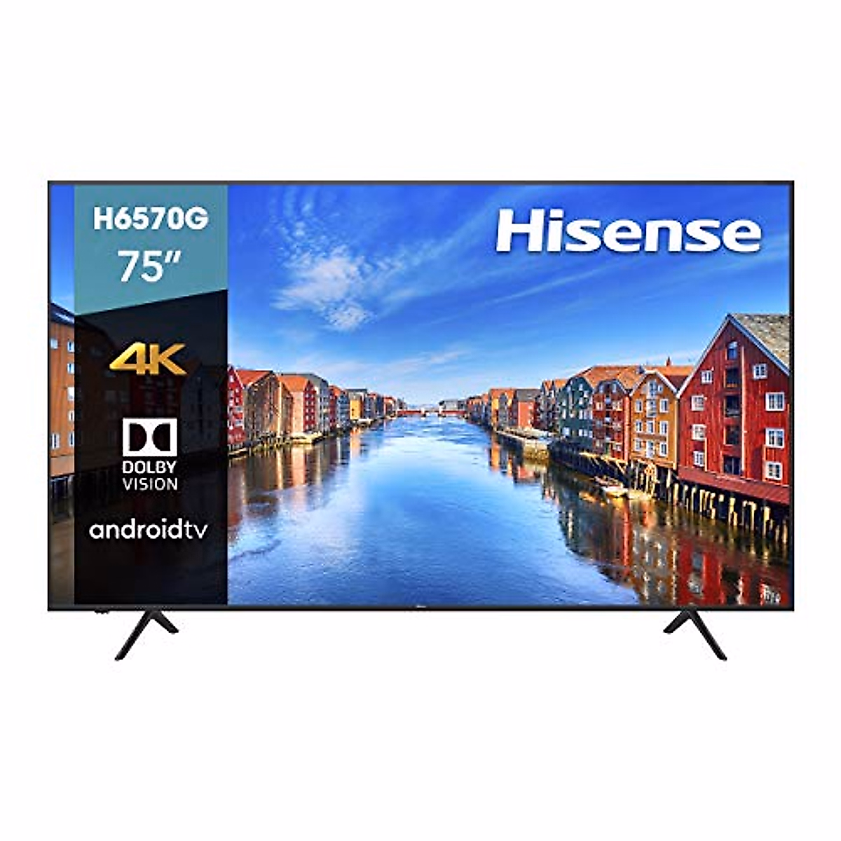 Hisense 75-Inch Class H6570G 4K Ultra HD Android Smart TV with Alexa Compatibility (75H6570G, 2020 Model)