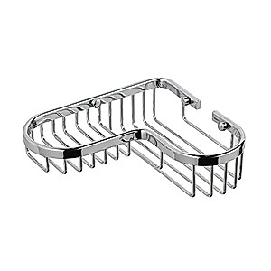 SANLIV Shower Caddy Basket,Corner Shower Shelf Soap Holder,Brass Wire Basket for Inside Shower Wall Storage Bathroom Organizer in Polished Chrome