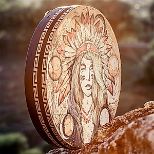 Goddess Shaman Drum "Tree of Life"Sound Healing Tool Tunable Frame Drum Tambourine Medicine Instrument Soul Gift for Music LoversHandmade Shaman Witch Drum Sound Healing