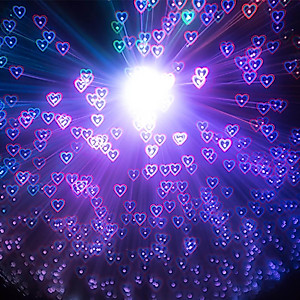 GloFX Ultimate Heart Diffraction Glasses - 3D Rainbow Hearts Effect with Black Frames - Great Festival, Concert, and Rave Accessory