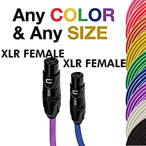 Balanced XLR Cable Female to XLR Female - 5 Feet Pink - Pro 3-Pin Microphone Connector for Powered Speakers, Audio Interface or Mixer for Live Performance & Recording