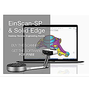 2022 EinScan SP Desktop 3D Scanner 0.05mm Accuracy 0.17mm Resolution 4s Scan Speed Fixed/Auto Dual Mode with Solid Edge CAD Software, V1