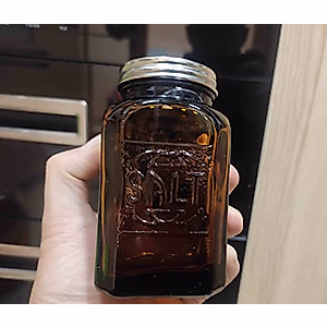 Ritadeshop Depression Style Glass Salt and Pepper Shakers (Amber), 2.35*2.35*4.5 inches