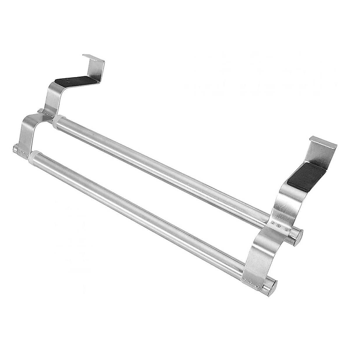 LKJGHG 2 Pcs Kitchen Towel Holder,Over The Door Tea Towel Holder,Expandable Stainless Steel Towel Rail, No Drilling,for Cupboard Drawers Bathroom-40cm Double Bar