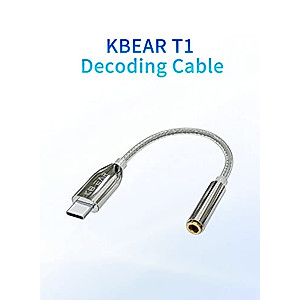 USB Type-C to 3.5mm Female Headphone Jack Adapter,KBEAR T1 Decoding Multi-Function Dongle Cable with Realtek ALC5686 high-Performance DAC Chip for Samsung Galaxy S22 S21 Ultra S20+