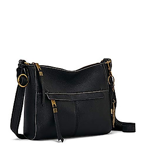 The Sak unisex adult Women's Alameda Leather Crossbody Handbag, Black, One Size US