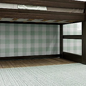 Max & Lily Modern Farmhouse Low Loft Bed, Twin Bed Frame For Kids, Barnwood Brown