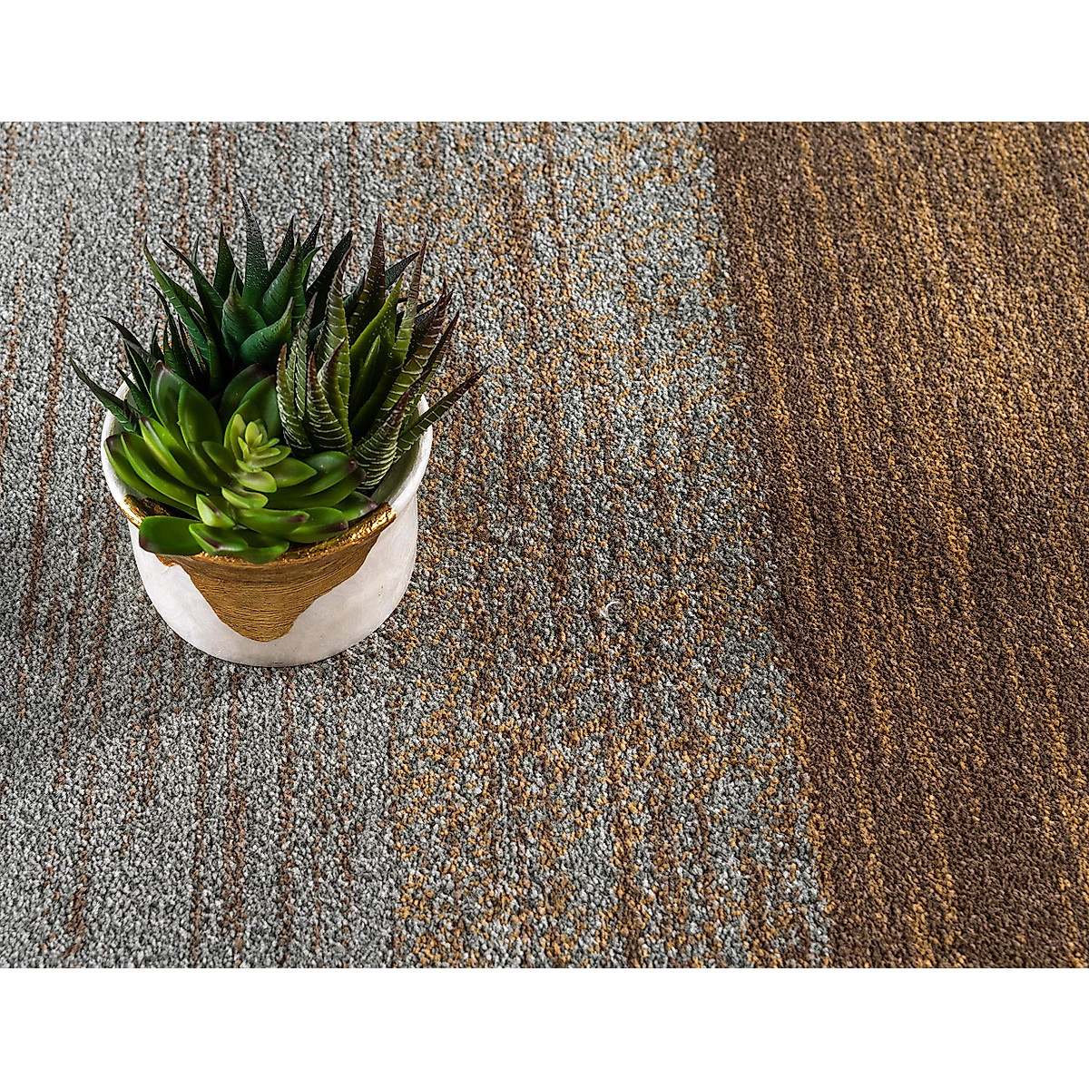 Unique Loom Fars Collection Area Rug - Manila (6' 1" x 9' Rectangle, Multi/ Light Brown)