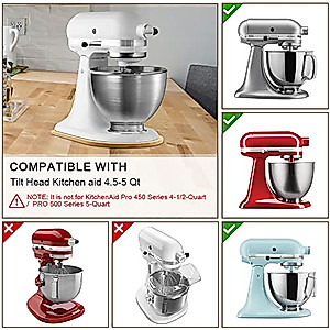 Compatible with Kitchen aid 4.5-5 Qt Bamboo Mixer Slider - Appliance Slider for Tilt Head Kitchen aid Stand Mixer, Kitchen Countertop Storage Mover Sliding Tray for Kitchen aid 4.5-5 Qt, Moving Caddy